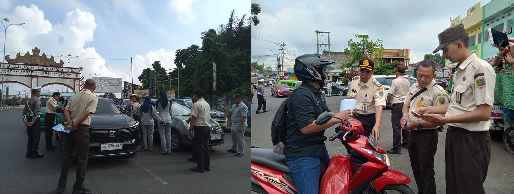 Samsat Rajabasa Gelar Razia Gabungan Tertib Kendaraan Bermotor 2025 di Dua Titik - SuaraRepublik.Co